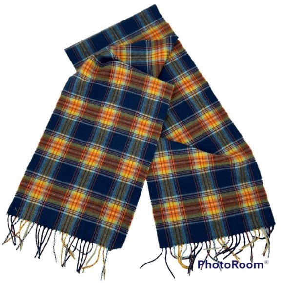 Accessories | Fall Plaid Scarf 10 Cashmere Made In Scotland Mustard ...